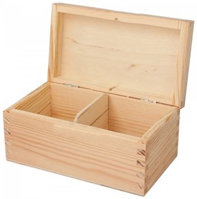 Dřevěná krabička na čaj 2 přihrádky H2 galanteriadrew