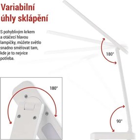 Stolní LED lampa Amy bílá