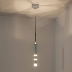 PURE Vega LED závěsné světlo, jeden válec, hliník