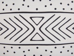 Sada 2 sametových polštářů s geometrickým vzorem 45 x 45 cm černobílá SCHEFFLERA Beliani