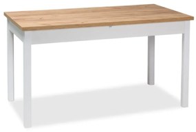 MAXIVA Jídelní stůl - ADAM, 100x60, dub/bílá