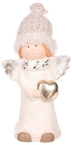 Anděl keramický, držící srdce ALA1264