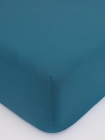 MK Lůžkoviny Jersey prostěradlo s elastanem Deluxe 180 × 200 cm – petrolejová