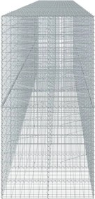 Gabionový koš s víkem 950 x 100 x 200 cm pozinkované železo 3295242