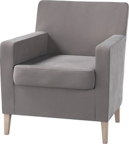 Potah na křeslo IKEA Karlstad barva šedá látka lesklé, sametová