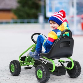 Costway Motokára Pedal s nastavitelným sedadlem 4 kola Pedál Poháněný Ride-On