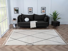 My Flair, Kusový koberec Moroccan Charm weiß, 200x290, černobílá, ložnice