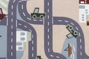 Vopi, Dětský kusový koberec Scanroad 39 kruh, 67x67 (průměr) kruh, vícebarevná, dětský pokoj
