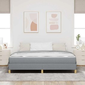 Postel s boxspringem s matrací Světle šedá 180 x 200 cm textil 3398584