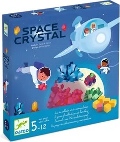 DJECO Společenská hra Space Crystal / Dřevěná raketa / Odpalovací ramp