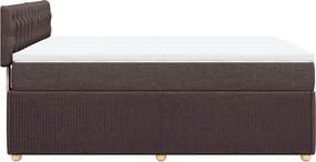 Box spring postel s matrací tmavě hnědá 140x190 cm textil 3287461