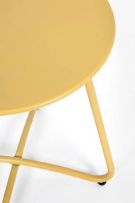 BIZZTTO konferenční žlutý zahradní stolek WISSANT ø40 cm 0803554AA