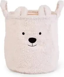 Childhome Koš na hračky Teddy Off White 30x30x30 cm