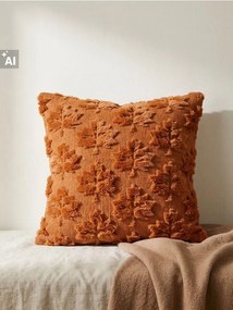 Sinsay - Povlak na polštář s motivem listů - oranžová