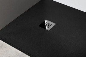 Gelco Mitia obdélníková sprchová vanička 120 x 80 cm litý mramor černá PMC12080