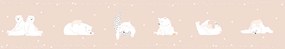 Růžová dětská samolepící bordura, medvídci, hvězdičky 7503-3, Noa, ICH Wallcoverings