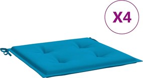 Podušky na zahradní židli 4 ks modré 50x50x3 cm látka oxford 314046