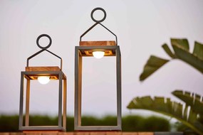 Solární lampa Mrs. Solar Coco teak antracit S