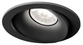 Wever & ducré kulaté zapuštěné stropní svítidlo rony ceiling rec 1.0 led 1800-3000k b tree černá matná