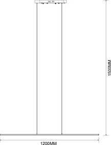 Zuma Line MS903-GD - LED Lustr na lanku ESERO LED/20W/230V zlatá