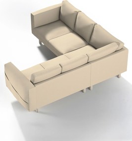 Potah na pohovku IKEA Norsborg rohová 4-místná barva béžová látka pletený vzor