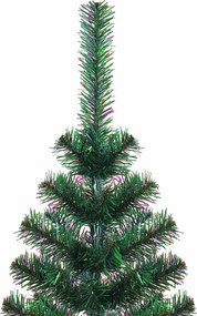 Umělý osvětlený vánoční stromeček Zelená 180 cm PVC a kov 3396758