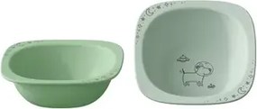NIP NATURE line miska 2ks zelená / od 4 měsíců