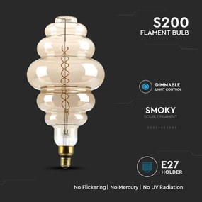 LED Stmívatelná žárovka FILAMENT S200 E27/8W/230V 1800K