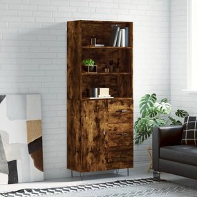 Skříň highboard kouřový dub 69,5 x 34 x 180 cm kompozitní dřevo,  3189442