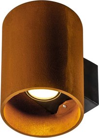 LA 1004651 RUSTY® UP/DOWN WL venkovní LED nástěnné přisazené svítidlo kulaté rezavé CCT switch 3000/4000 K - BIG WHITE (SLV)