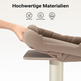 Škrabadlo pro kočky fudajo – 152 cm, béžová (65998)