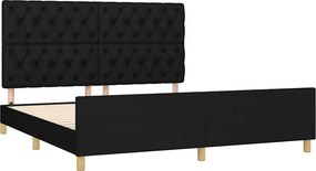 Rám postele bez matrace černý 160 x 200 cm textil 3125310