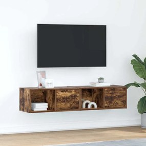 TV skříňky 2 ks Kouřový dub 60x31x25,5 cm Dřevěné konstrukce