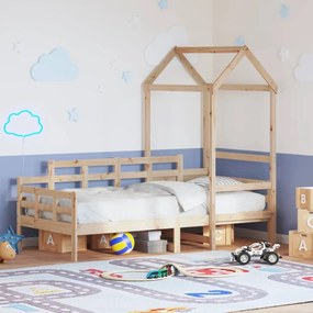Válenda se střechou 80 x 200 cm masivní borové dřevo 3282302