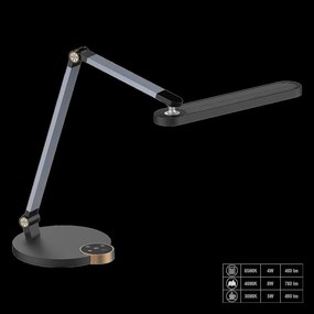 XXXLutz LAMPA NA PSACÍ STŮL, 48/52/18.5 cm - Kancelářské lampy - 003853021001
