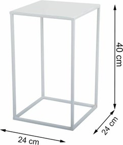 STOJAN NA KVĚTINÁČ SIMPLE 40X24X24 CM BÍLÁ