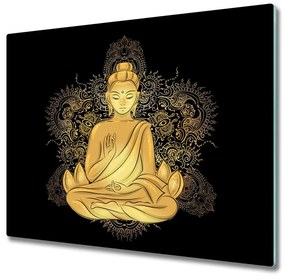 Skleněná krájecí deska Sedící Buddha 60x52 cm