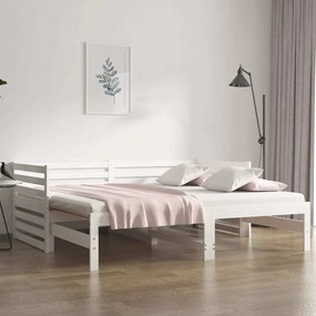 vidaXL Výsuvná postel 2x (90 x 190) cm masivní borovice [814673] Barva: Bílá