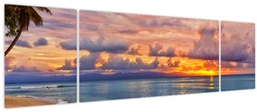 Obraz - Západ slunce na pláži (170x50 cm)