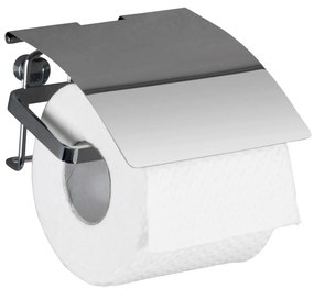 WENKO Držák WC papíru BEZ VRTÁNÍ Premium kovově lesklý 9x13x13 cm