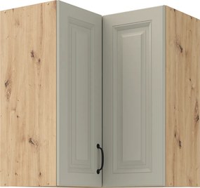 STILO ac | horní skříňka 60x60 GN-72 2F (90°) rohová s policemi | 60x60 cm | artisan/světle šedá