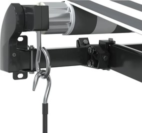 Ručně zatahovací markýza s LED antracitová a bílá 450 x 350 cm 3215813