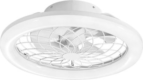 FAN LED-ETESIA-W-FAN Stropní svítidlo ETESIA s ventilátorem bílá, hliník/akrylát, 30 W, 3300 lm, CCT, 17 x 49 x 49 cm - FANEUROPE