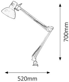 Rabalux 4215 - Stolní lampa ARNO 1xE27/60W/230V