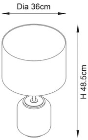 Endon 93067 - Stolní lampa ZINNIA 1xE27/10W/230V modrá/zlatá