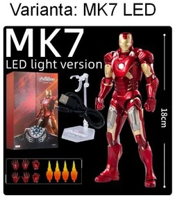 Svítící akční figurky Marvel - Iron Man Varianta: MK 7 LED