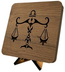 Li-Go Znamení "Váhy" lampa 19x19cm provedení povrchu: dub světlý