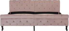 Rám postele růžový samet 180 x 200 cm 288569
