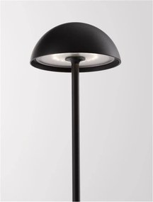 NV 9281381 Venkovní stolní lampa ROSE černý hliník a akryl LED 1W 3000K 5V DC IP54 vypínač na těle / USB kabel - NOVA LUCE