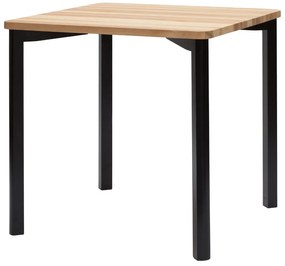 Dřevěný jídelní stůl RAGABA TRIVENTI II. 80 x 80 cm s černou podnoží